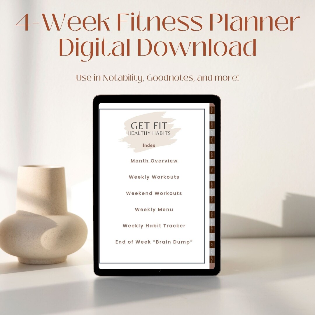 Goodnotes Fitness Digital Planner, Digital Workout Journal, Workout ...