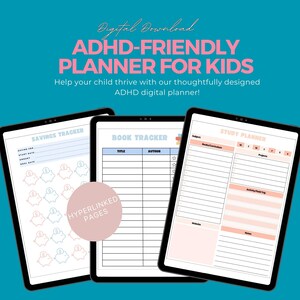 ADHD Digital Planner for Kids, 75 Page Undated PDF Download, ADHD Tools ...