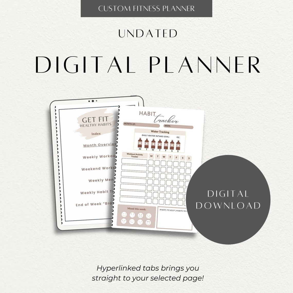 Self Care Custom Fitness Digital Wellness Planner, Digital Workout ...