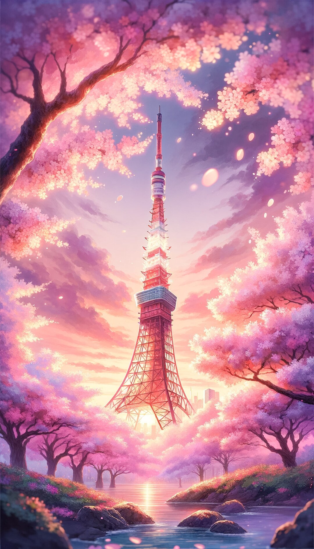 High Resolution Digital Art of Tokyo Japan Featuring Tokyo Cityscape ...