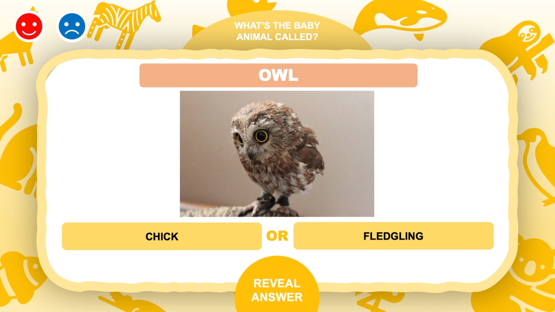 Baby Animal Game Virtual Baby Shower Games for Zoom | Etsy