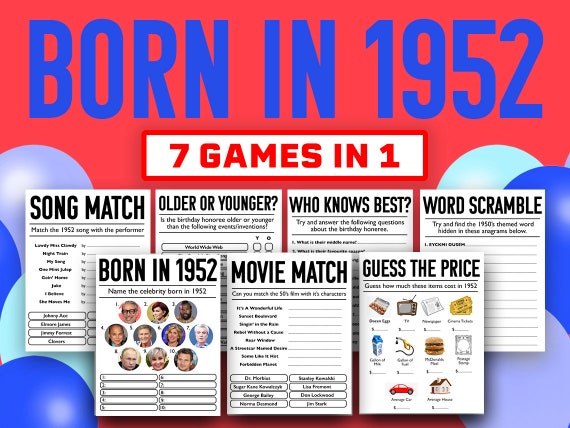 Party Supplies Party Favors & Games Party Games Printable Games 1952 ...