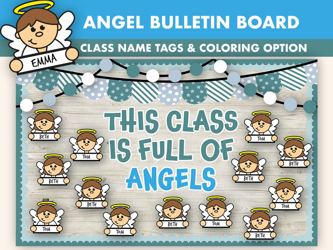 Angel Christmas Bulletin Board Kit || December Bulletin Boards Digital ...