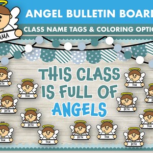 Angel Christmas Bulletin Board Kit || December Bulletin Boards Digital ...