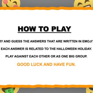 The Emoji Game Halloween Edition || Halloween Party Game || Games for ...