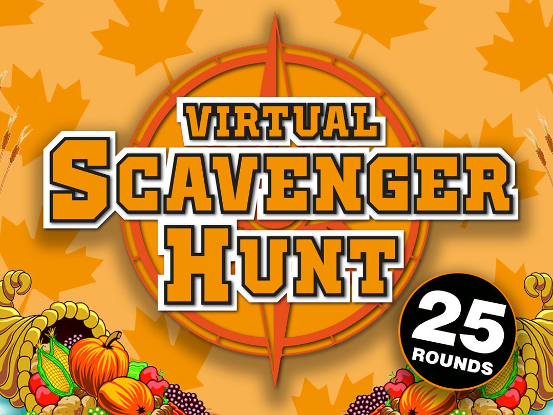 Virtual Scavenger Hunt Thanksgiving || Thanksgiving Party Game || Games ...