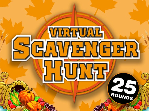 Virtual Scavenger Hunt Thanksgiving Thanksgiving Party Game - Etsy