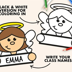 Angel Christmas Bulletin Board Kit || December Bulletin Boards Digital ...