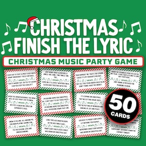 Christmas Finish the Lyric || Printable Christmas Party Game ...