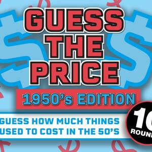 50's Party Games Bundle || 50's Themed Games || 1950 Party Games || 50s ...