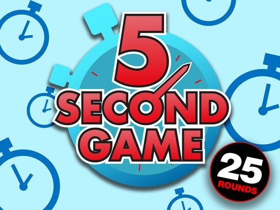 5 Second Game Powerpoint Game 5 Second Rule Game | Etsy