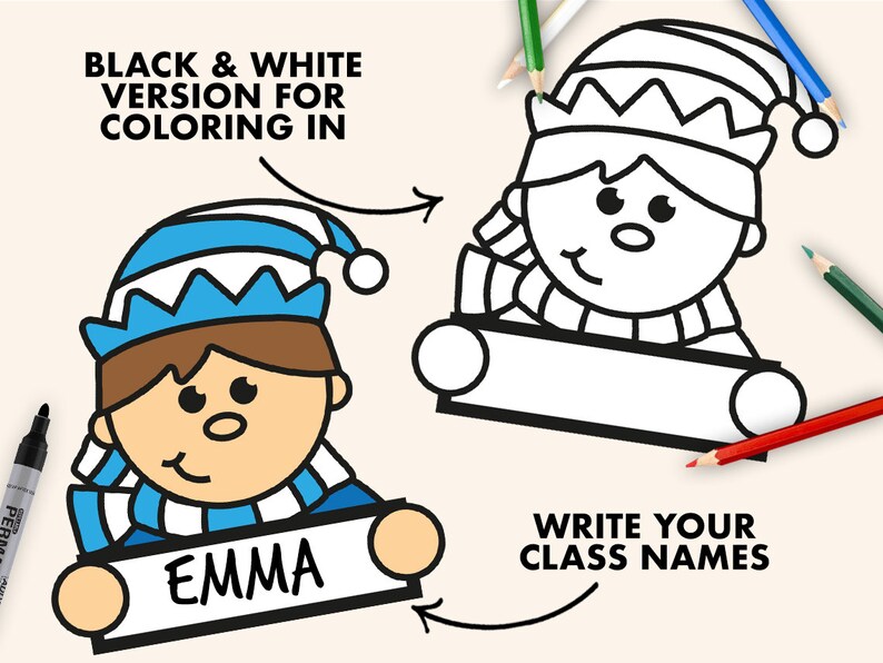 Elf Christmas Bulletin Board Kit || December Bulletin Boards Digital ...