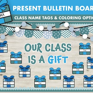 Present Christmas Bulletin Board Kit || December Bulletin Boards ...