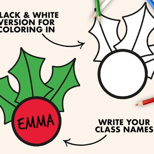 Holly Christmas Bulletin Board Kit || December Bulletin Boards Digital ...