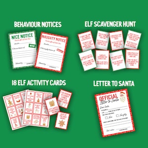 Printable Elf Kit 24 Days Bundle || Downloadable Elf Props Kit ...