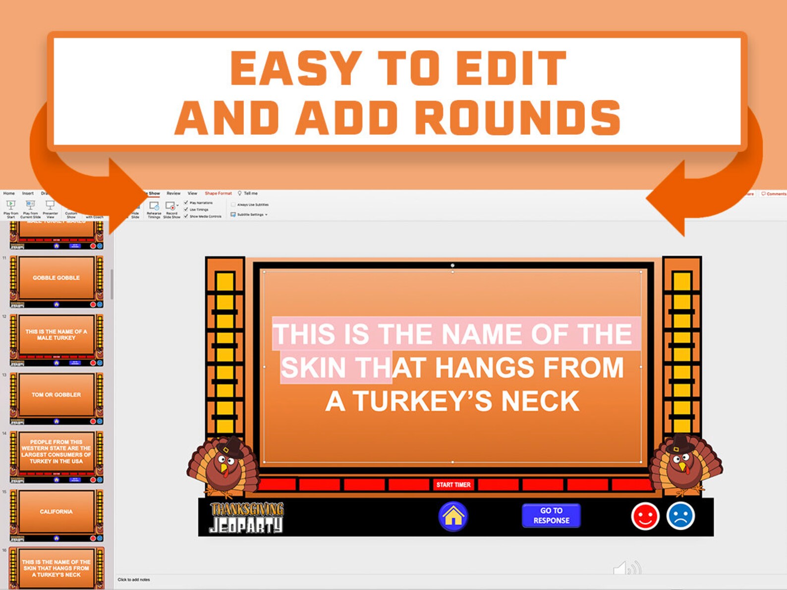 Thanksgiving Jeoparty Powerpoint Game Thanksgiving Jeopardy - Etsy