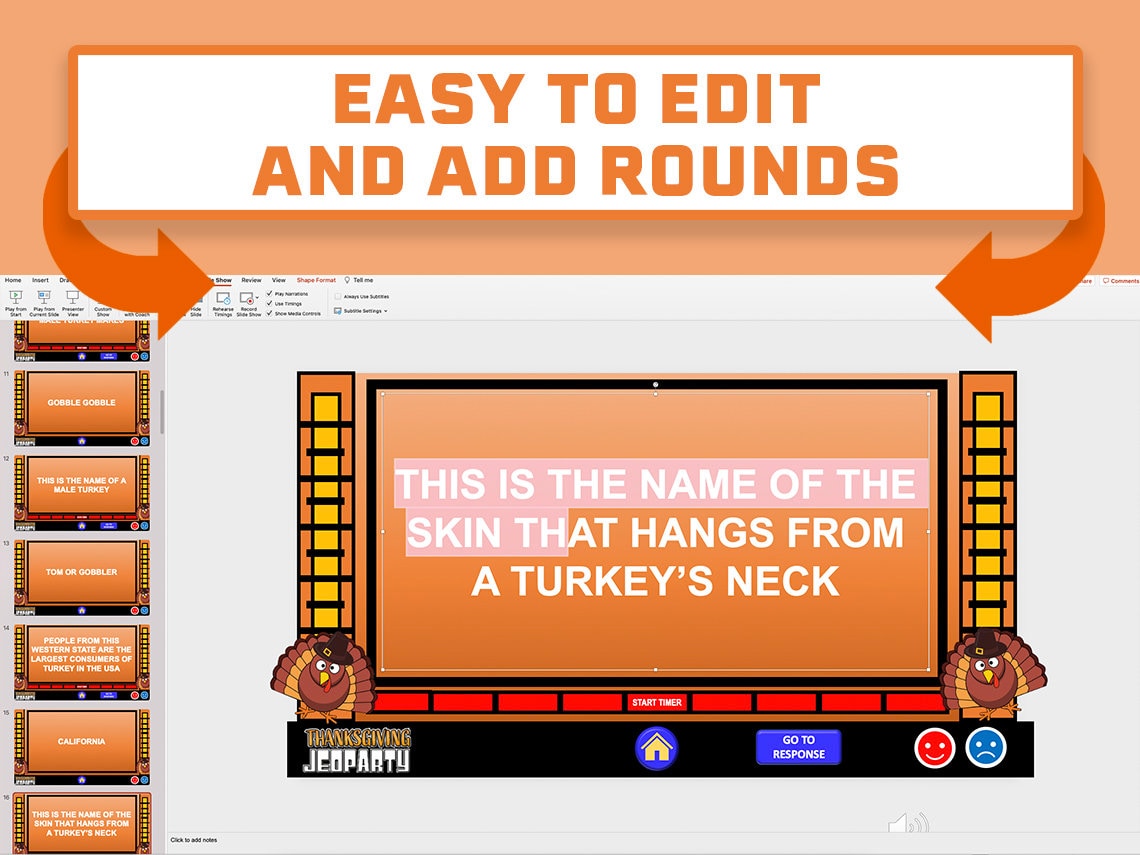 Thanksgiving Jeoparty Powerpoint Game Thanksgiving Jeopardy - Etsy