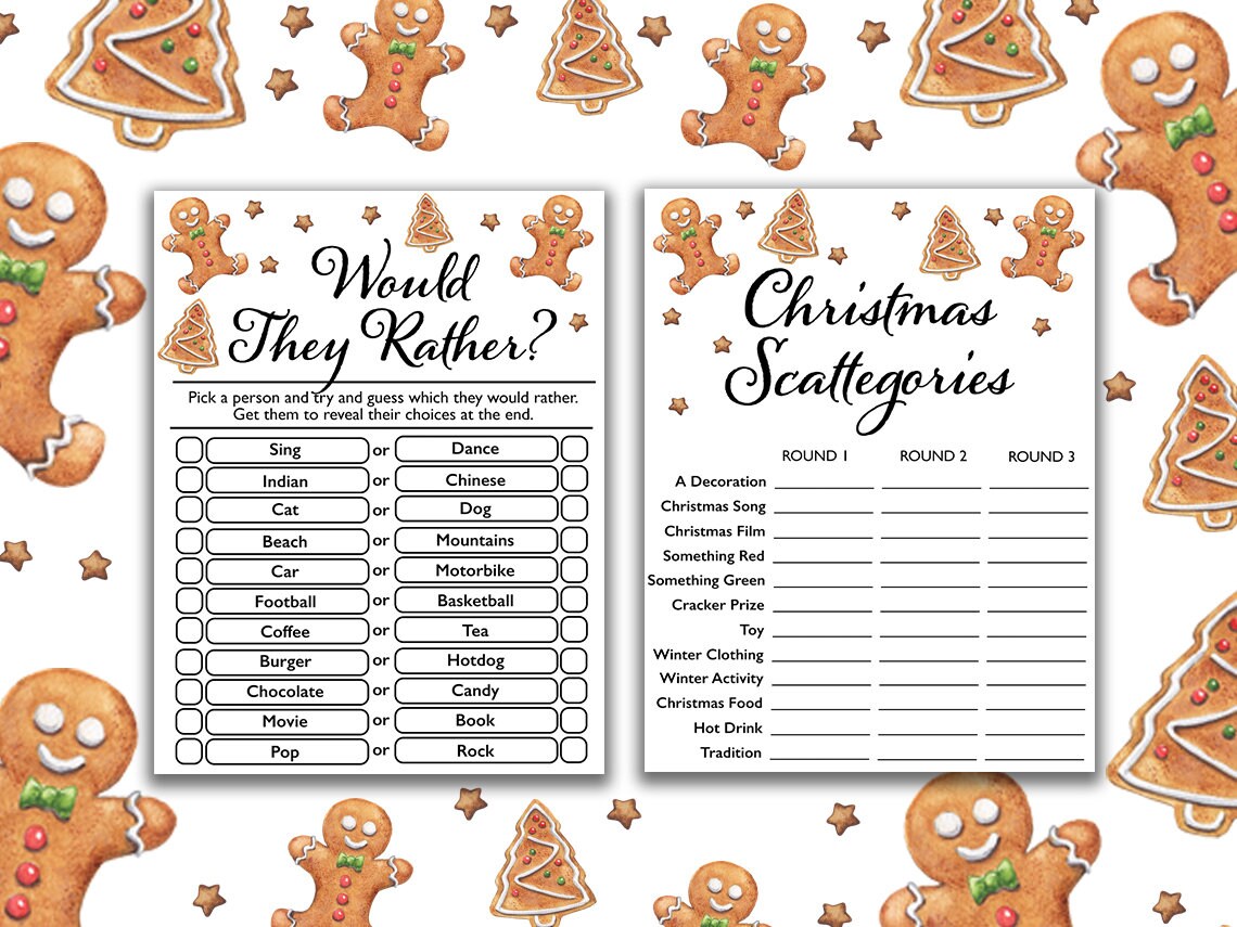 12 Christmas Games Printable Bundle || Christmas Party Games for Kids ...