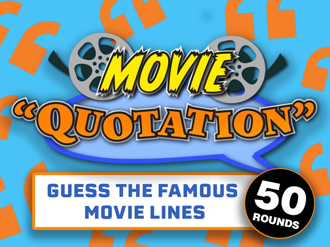 Quotation Movie Edition Powerpoint Party Game Virtual Quiz - Etsy