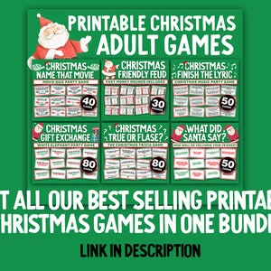 Christmas Gift Exchange Game || Yankee Swap Cards || Printable Dirty ...
