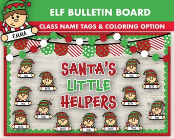 Christmas Bulletin Board Kit Elf Classroom Decor Printable - Etsy Ireland