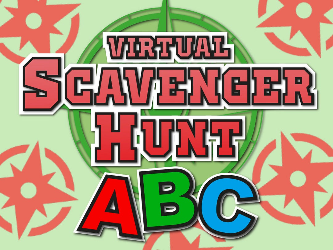 Virtual Scavenger Hunt ABC Powerpoint Party Game || Virtual Party Games ...