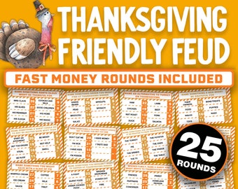 Printable Thanksgiving Family Feud Game Printable Thanksgiving Trivia ...