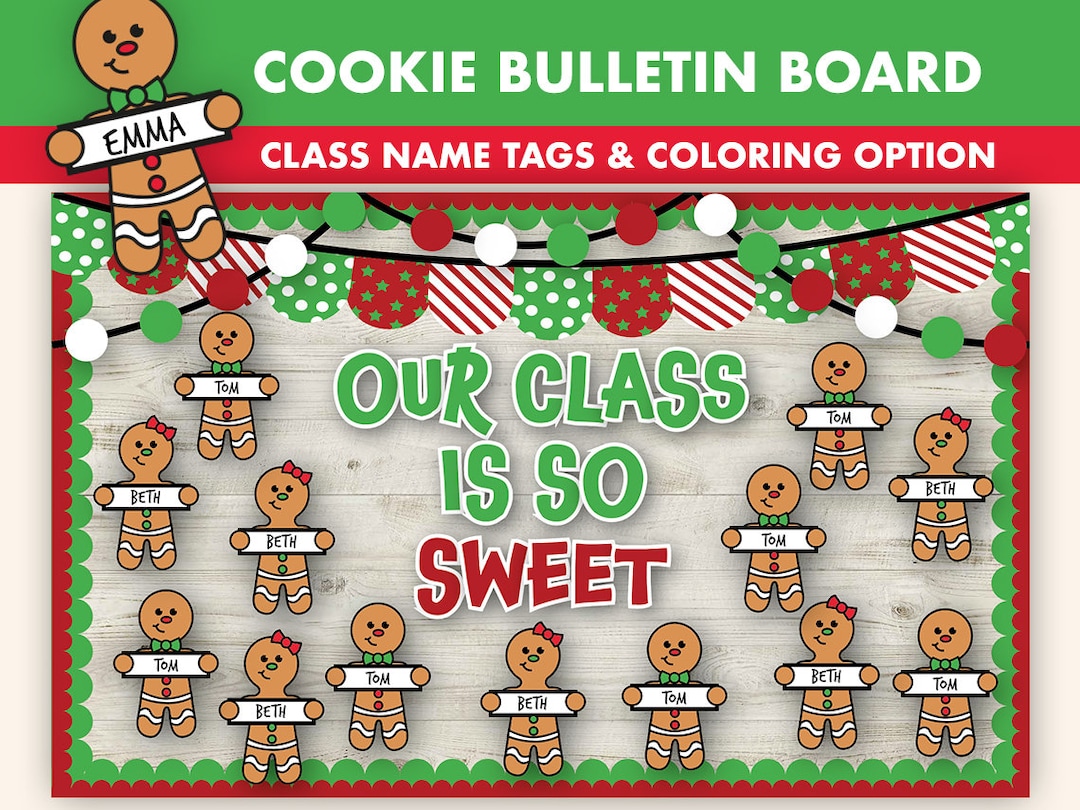 Gingerbread Christmas Bulletin Board Kit || December Bulletin Boards ...