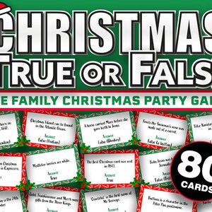Christmas True or False Printable Christmas Trivia Game - Etsy