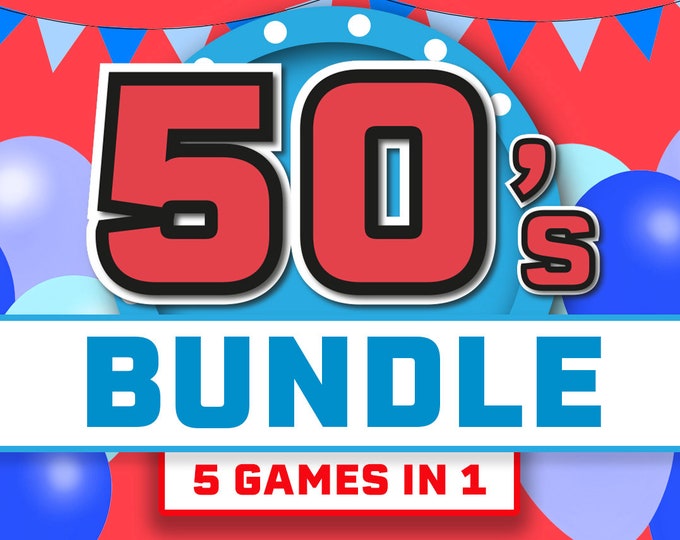 3 1950s Downloads 1950s Bingo, Treasure Hunt Puzzles, Party Game Sheets ...