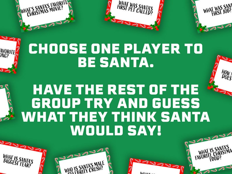 What Did Santa Say Christmas Party Game Printable - Etsy