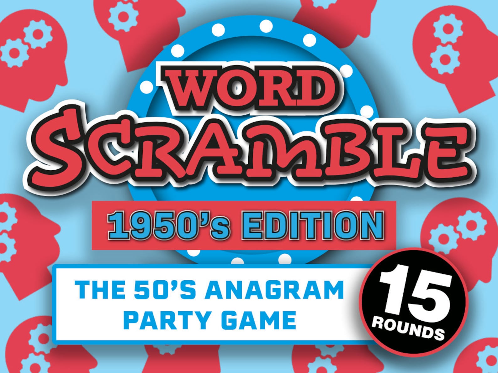 50's Party Games Bundle || 50's Themed Games || 1950 Party Games || 50s ...