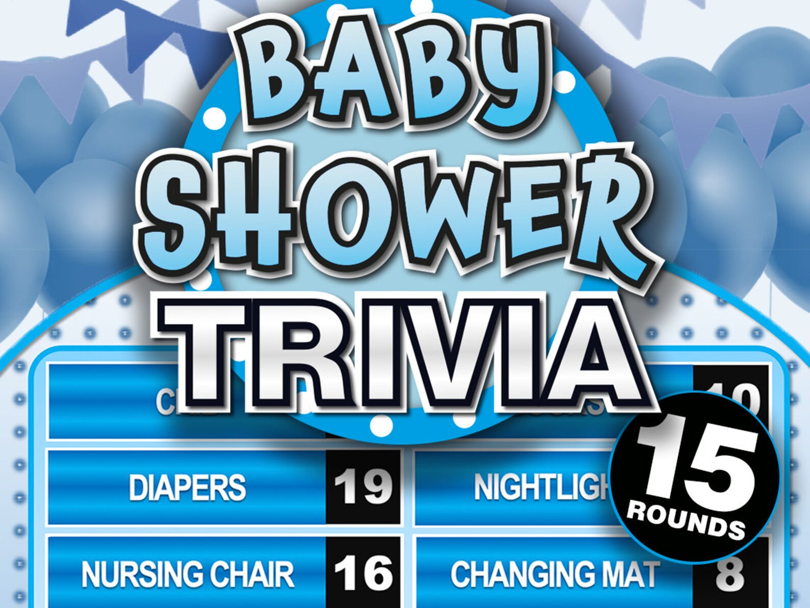Boy Baby Shower Trivia Boy Virtual Baby Shower Games for Zoom | Etsy UK