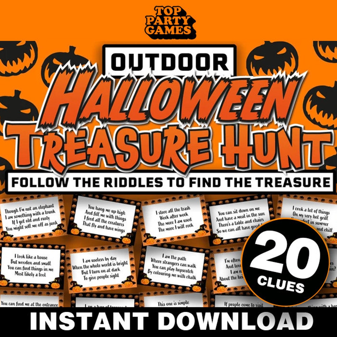 Outdoor Halloween Treasure Hunt Game for Kids || Halloween Treasure ...