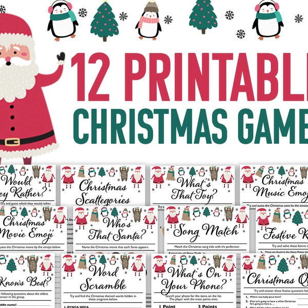 Family Xmas Games - Etsy