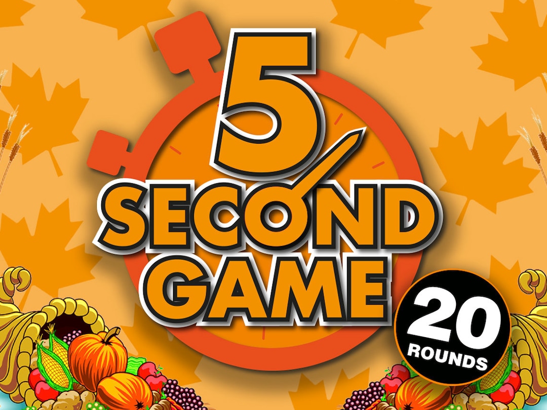 5 Second Game Thanksgiving || Thanksgiving Party Game || Games for ...