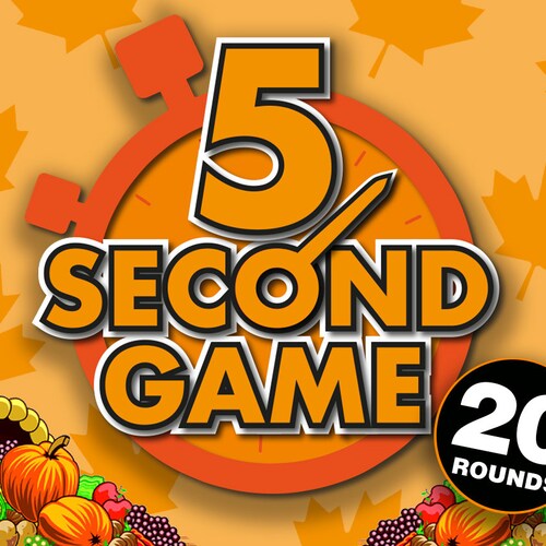 5 Second Game Thanksgiving Thanksgiving Party Game Games - Etsy