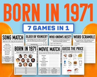 1971 Birthday Party Game - Etsy