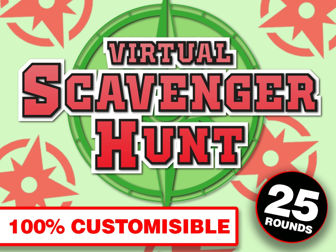 Virtual Scavenger Hunt Powerpoint Party Game || Virtual Party Games ...