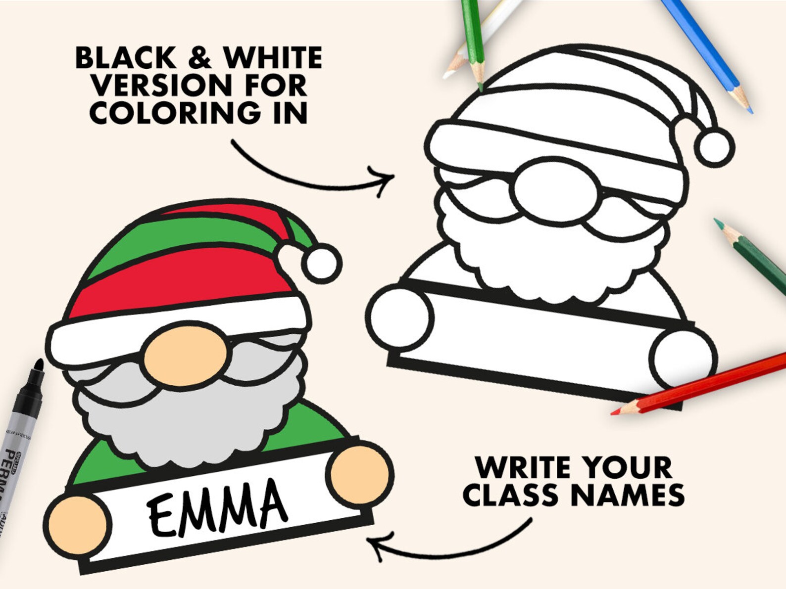 Gnome Christmas Bulletin Board Kit || December Bulletin Boards Digital ...