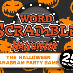 Word Scramble Halloween Edition Halloween Party Game | Etsy