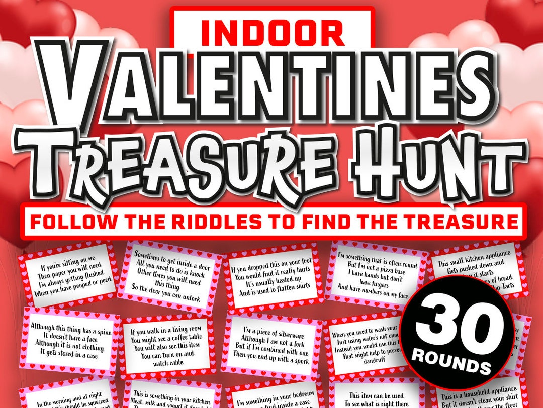 Indoor Valentines Day Treasure Hunt Game for Kids || Valentines ...