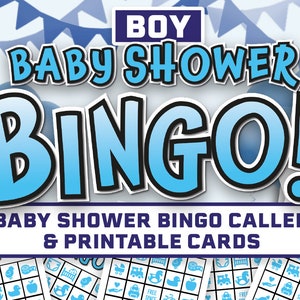Baby Shower Bingo Game Boy || Baby Shower Games || Bingo Party Games ...