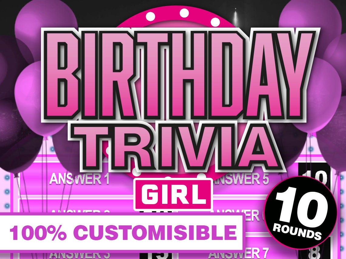 Birthday Girl Trivia Family Powerpoint Party Game Virtual - Etsy