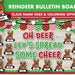 Reindeer Christmas Bulletin Board Kit December Bulletin Boards Digital ...