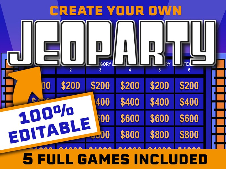 Jeoparty Powerpoint Game Jeopardy Game Family Games for - Etsy