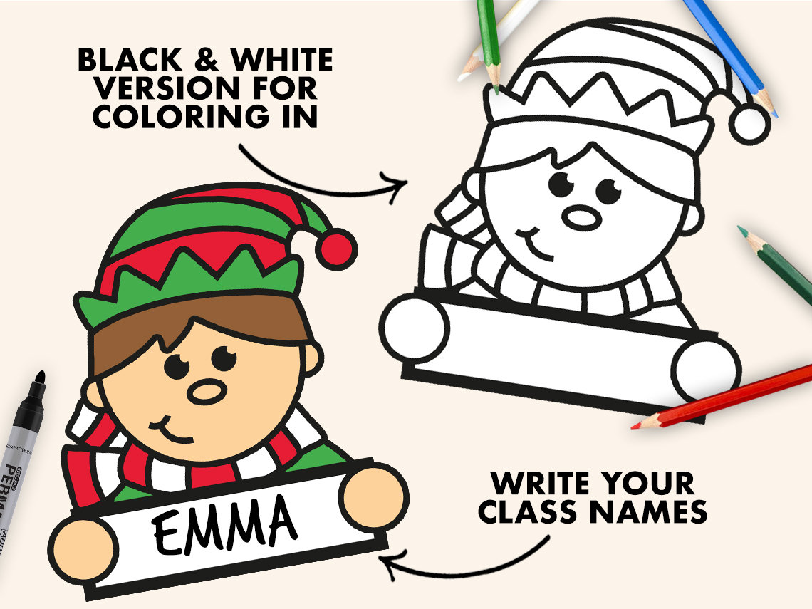 Elf Christmas Bulletin Board Kit || December Bulletin Boards Digital ...