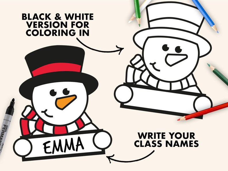 Snowman Christmas Bulletin Board Kit December Bulletin - Etsy