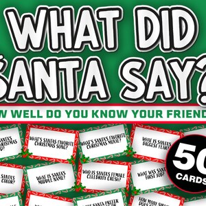 What Did Santa Say Christmas Party Game Printable - Etsy