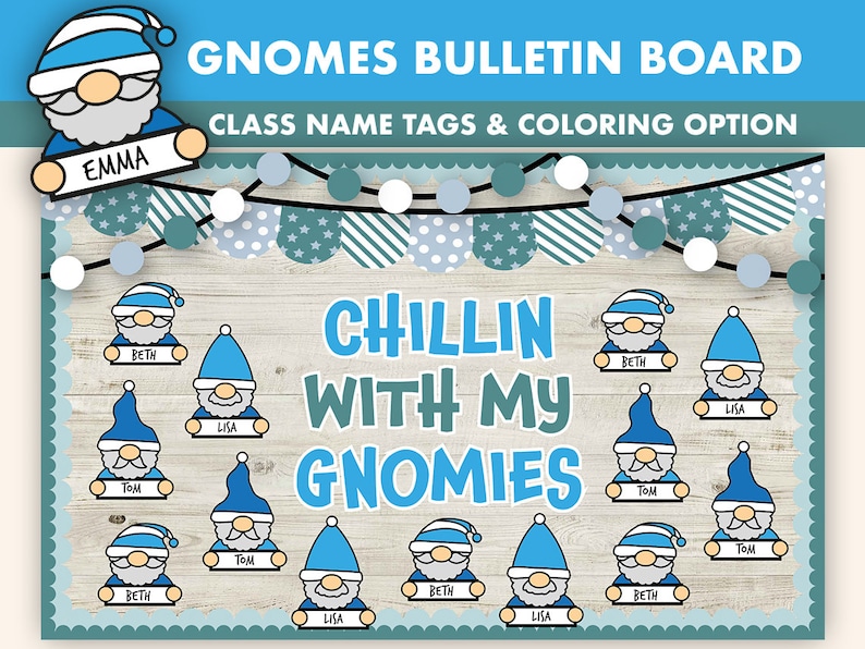 Gnome Christmas Bulletin Board Kit December Bulletin Boards - Etsy